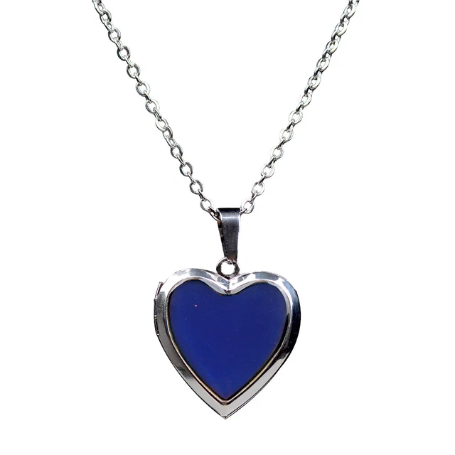 MOOD NECKLACE LOVE Heart Change Color Emotional Feeling Pendant ...