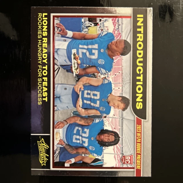 Sam Laporta Jahmyr Gibbs Hooker 2023 Panini Absolute Introductions Lions De Detroit Eur 1110