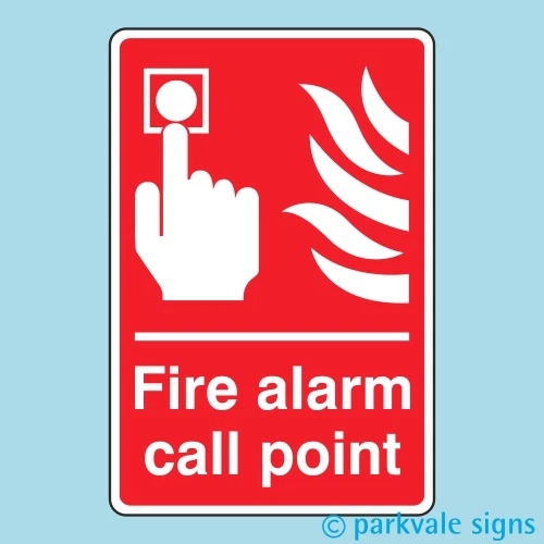 FIRE ALARM SIGN Call Point Sign - 200x300mm - Self Adhesive Vinyl £1.19 ...