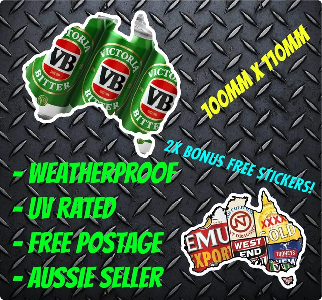 AUSTRALIA MAP VICTORIA Bitter - Custom Vinyl Stickers - FAST N FREE ...