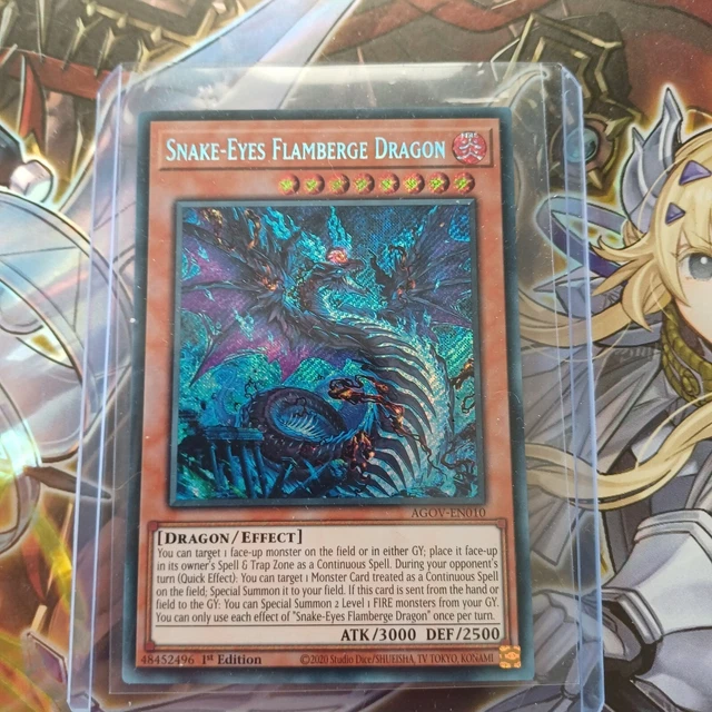 NEW SNAKE-EYES FLAMBERGE Dragon AGOV-EN010 Secret Rare, NM, 1st Ed YU-GI-OH! TCG $28.50 ...