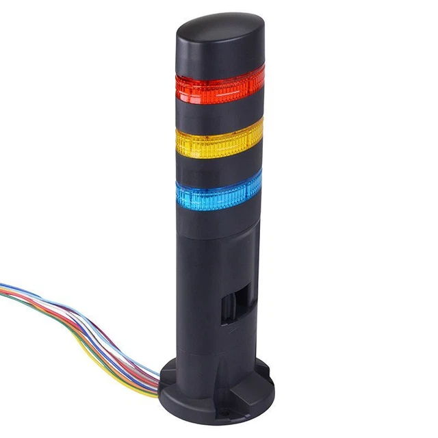 IDEC RED/YELLOW/BLUE STACK Light LED Tower with Sounder & Flasher Wall ...