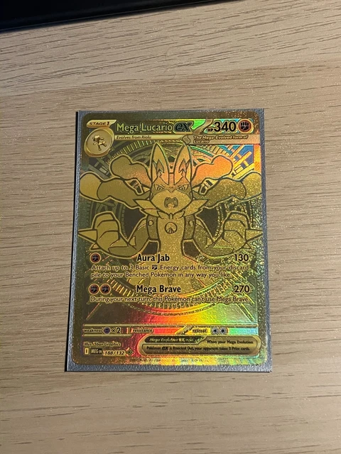 POKEMON MEGA EVOLUTION Mega Lucario ex MEGA 188/132 Gold English NM £ ...