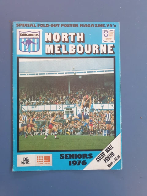 1976 NORTH MELBOURNE VFL Fold Out Poster Magazine. VG Cond. $40.00 ...