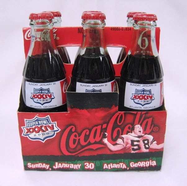 PACK DE 6 bouteilles Coca-Cola Super Bowl XXXV - année 2001 Tampa ...