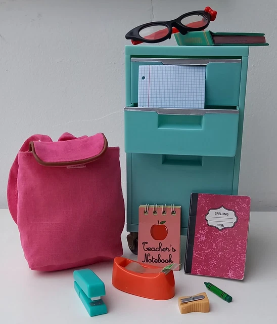 OUR GENERATION ELEMENTARY Class Playset - School Bag Filing Cabinet ...