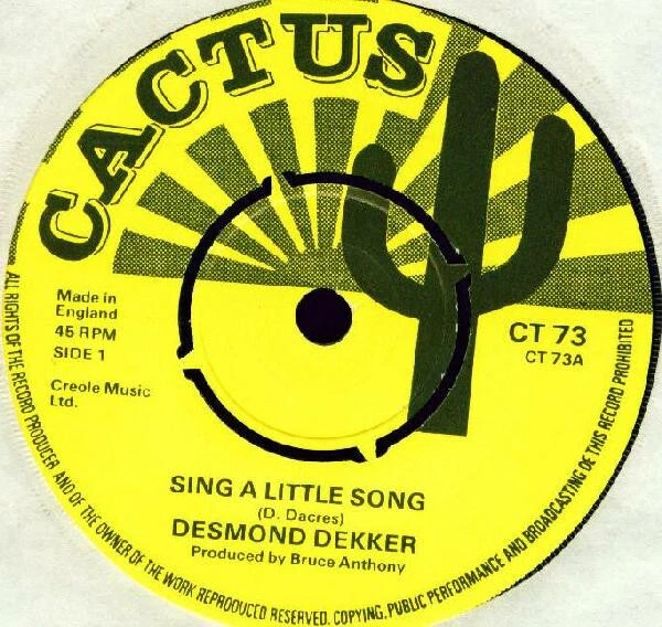 DESMOND DEKKER - Sing A Little Song (7", Single) EUR 23,88 - PicClick FR
