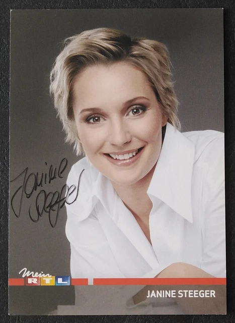 0128 JANINE STEEEGER RTL Autogrammkarte Autograph original signiert EUR ...