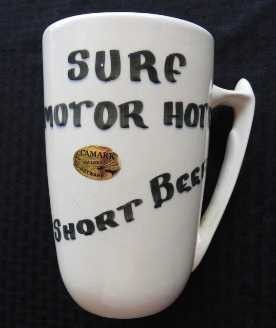 VINTAGE 1950S SURF Motor Hotel "Short Beer" Massive 10" Cup Camark ...