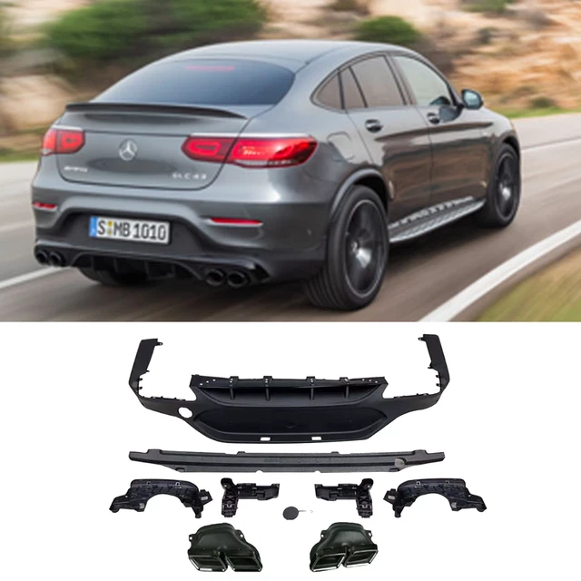 AMG GLC63 CONVERSION Rear Diffuser & Black Pipes Mercedes GLC C253 ...
