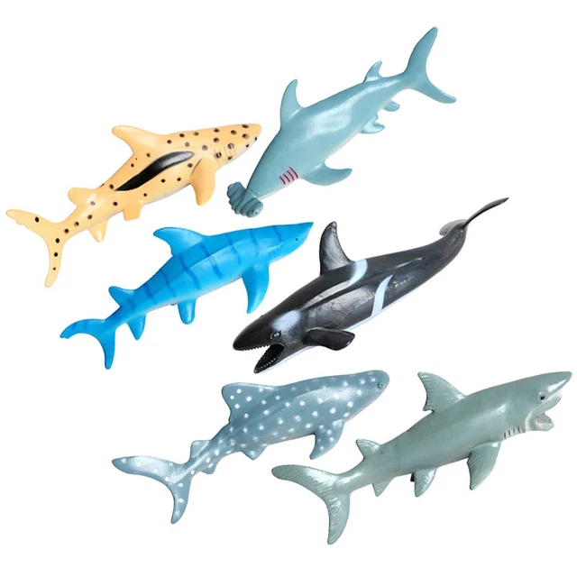 6 PCS MARINE Animal Toys Sea Animals for Kids Fake Shark Ornament £22. ...