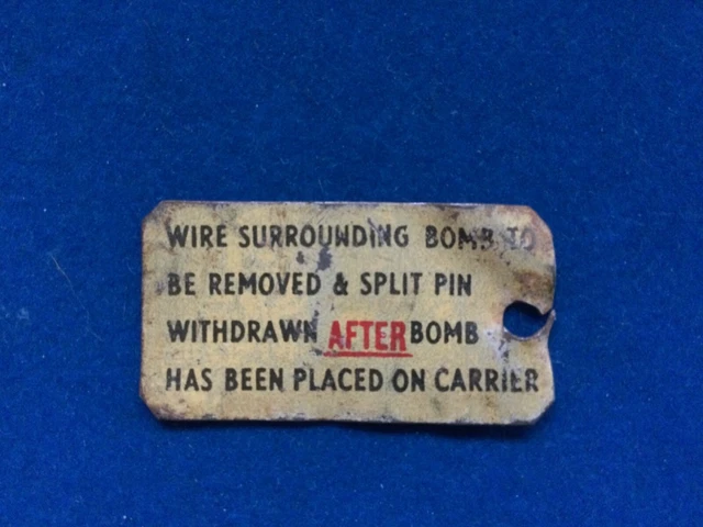 RARE WW2 BOMB Hand Grenade? Metal Split Pin Instructions Tag £8.52 ...