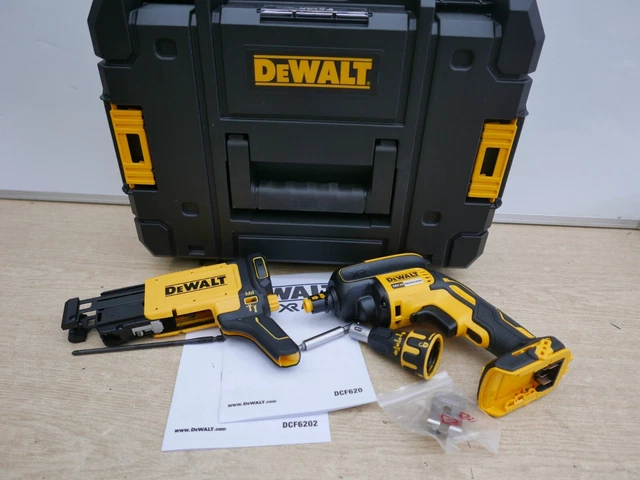 DEWALT XR 18V DCF620 drywall screwdriver + DCF6202 collated attachment ...