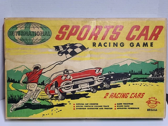 VINTAGE MARX ELECTRIC INTERNATIONAL SPORTS CAR RACING GAME No. 22630 ...