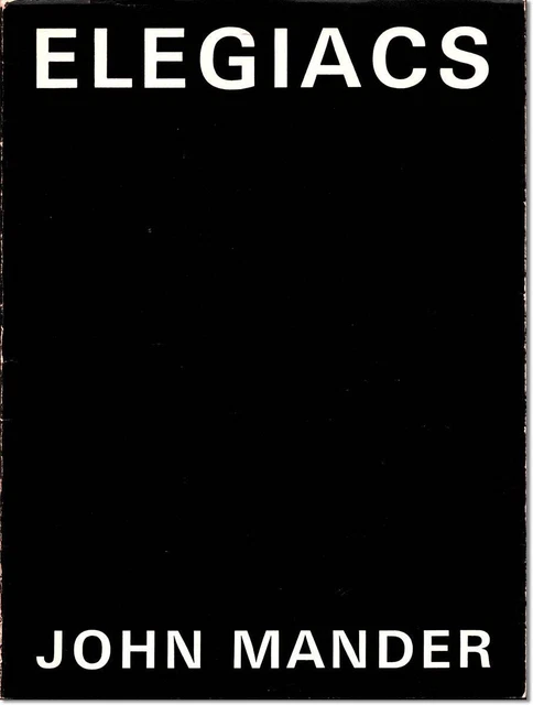JOHN MANDER / ELEGIACS Signé 1ère Edition 1972 EUR 22,64 - PicClick FR