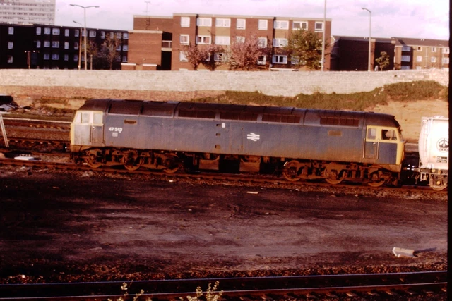 1980S BRITISH RAIL BR Diesel Electric Loco Railway 47 343 Slide Ref 226 ...