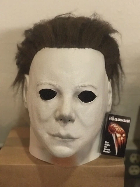 MICHAEL MYERS MASKE Deluxe Latex für Erwachsene Halloween Horror Kostüm ...
