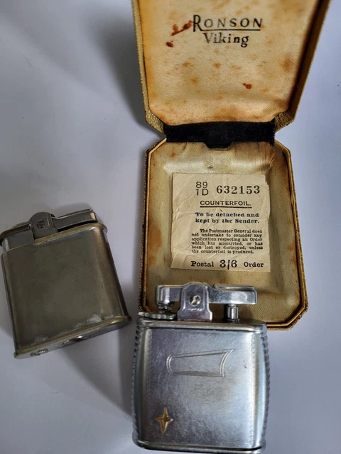 A VINTAGE RONSON Viking Cigarette Lighter Plus A Whirlwind Cigarette ...
