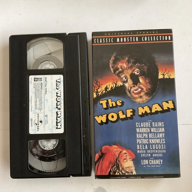 THE WOLF MAN VHS Classic Monster Collection 1941 Movie Bela Lugosi ...