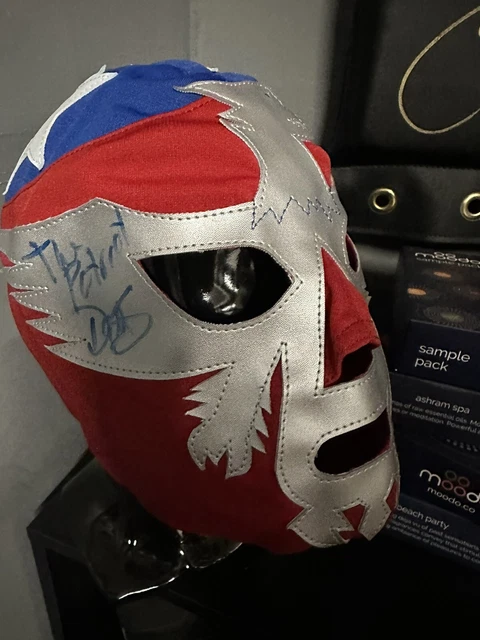 WWF WWE WRESTLING Del Wilkes The Patriot Signed Replica Mask - Rare £ ...