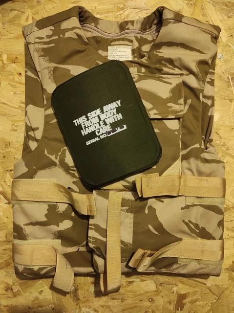 BRITISH ARMY NATO Desert Flak Jacket Combat Body Armour & Ballistic ...