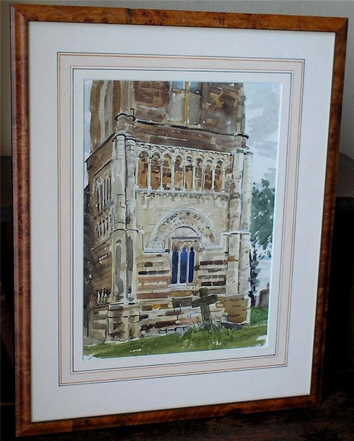 ST PETER’S CHURCH Northampton Watercolour 1950 Ralph Hartley British ...