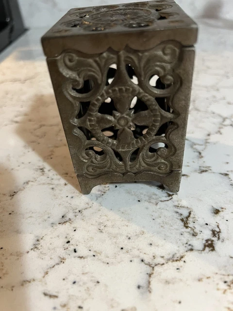 ANTIQUE CAST IRON Coin Bank Early 1900s Filigree No Key £89.92 ...