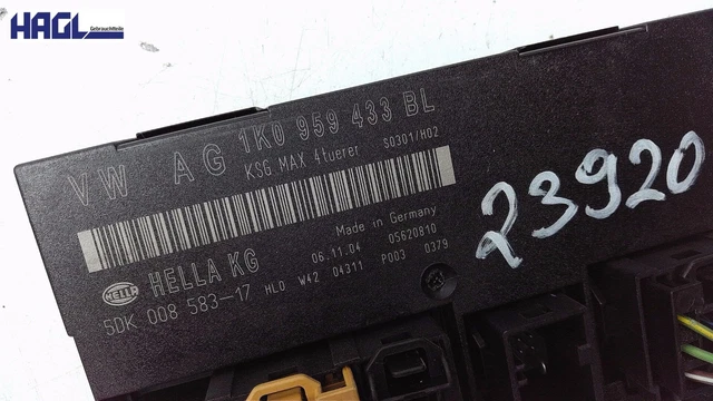 APPAREIL DE COMMANDE Unité de Confort VW Golf 2.0 Gti 1K/1KP/5M/1KM ...