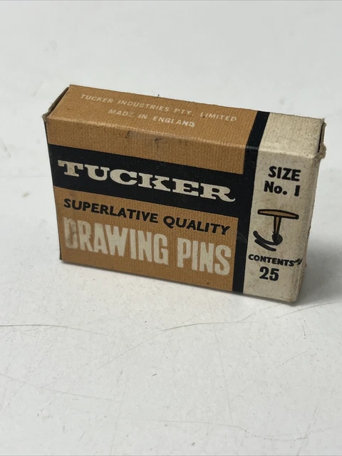 VINTAGE DRAWING PIN Box Gli Din Young Atom Melbourne Advertise Office ...