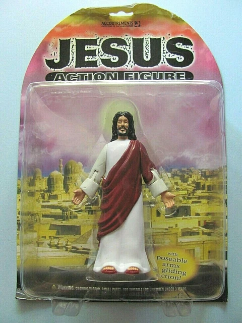 JESUS ACTION FIGURE 2001 NEW NISP Accoutrements WORN CARD Poseable Arms ...