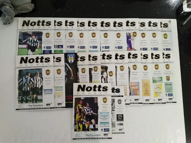 24 X NOTTS County Home Game Football Programmes 1998-99 Season-FA Cup £ ...