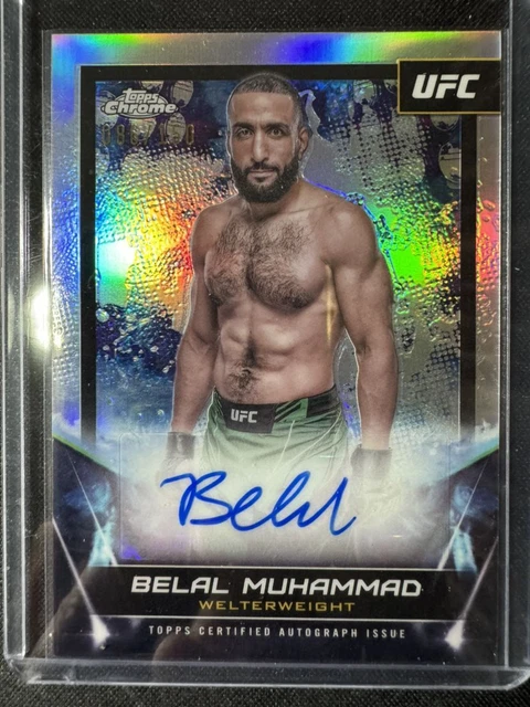 2024 TOPPS CHROME UFC Belal Muhammad #FNA-BMU Refractor Auto /150 EUR 3 ...