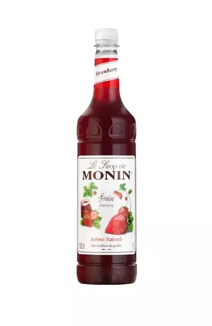 MONIN STRAWBERRY SYRUP 1L- Used In Costa- Vegan Friendly £11.95 ...