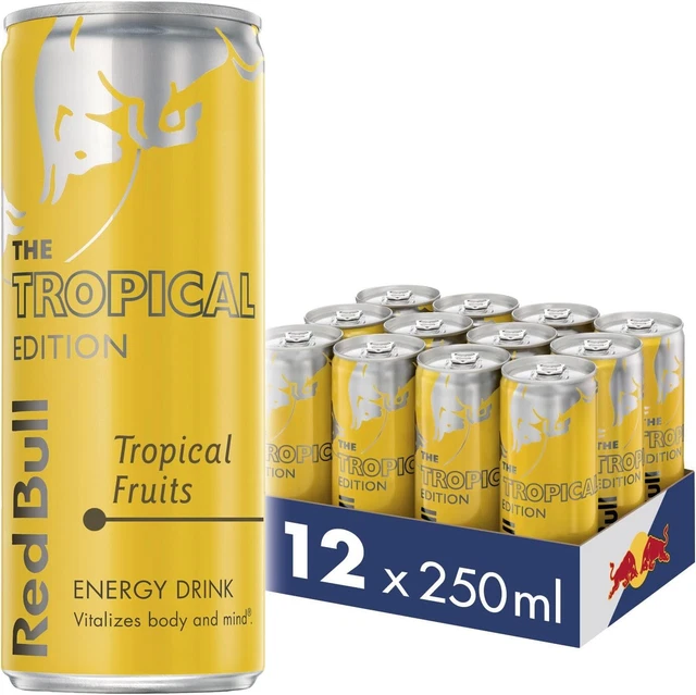 RED BULL ENERGY Drink Tropical Edition 250 ml x12 £14.69 - PicClick UK
