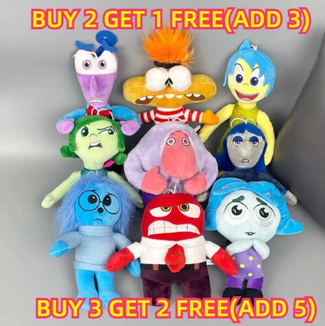 CARTOON MOVIE INSIDE Out2 Figure Plush Doll Anxiety Sadness Ennui Anger ...