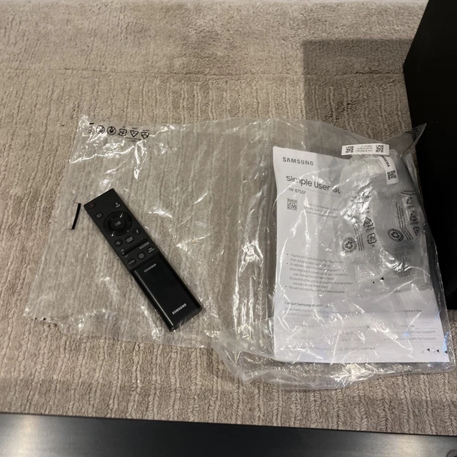 SAMSUNG HW-B750F / D Sound Bar and Base Black with Remote Control No ...