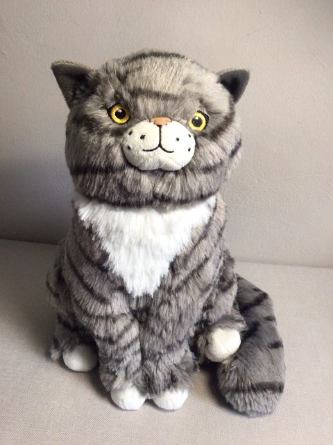 SAINSBURYS MOG THE Cat Soft Plush Grey Toy Approx 12” inch £16.99 ...