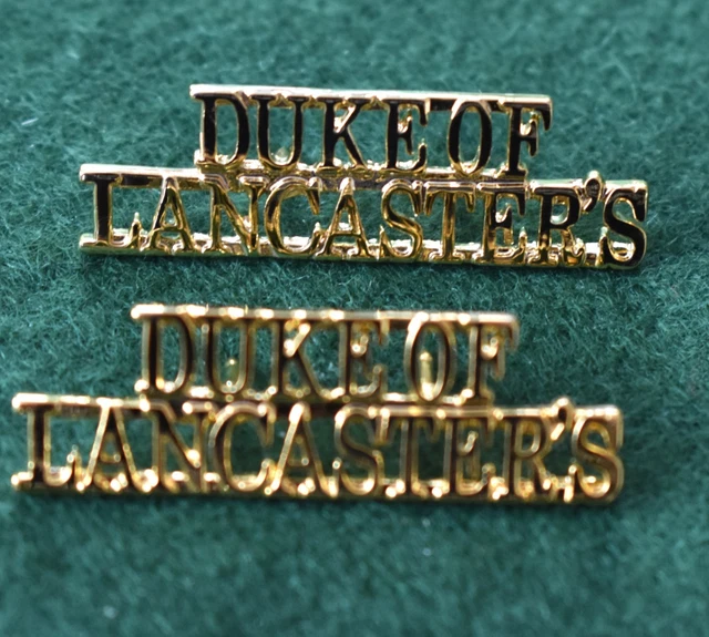 THE DUKE OF Lancaster's Regiment Shoulder Titles £7.50 - PicClick UK
