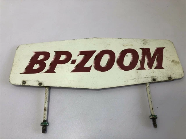 OLD 'BP-ZOOM' FUEL Pump Double sided sign RARE £50.00 - PicClick UK