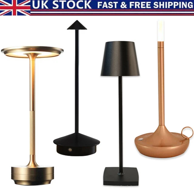 CORDLESS TOUCH LED Desk Lamp Rechargeable Dimmable Bar Table Night ...