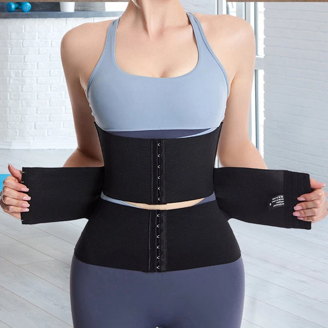 WOMEN HOURGLASS WAIST Trainer 3 Segmented Tummy Wrap for Fitness Sports ...