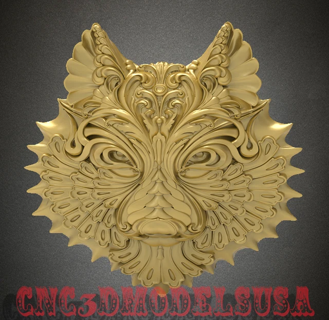 WOLF 3D MODEL STL file for cnc router laser & 3d printer £1.25 - PicClick UK