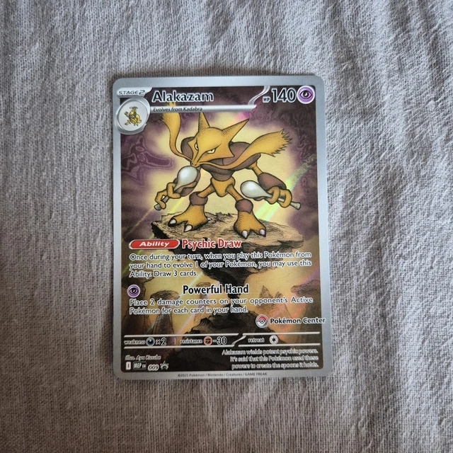 POKÉMON ALAKAZAM POKÉMON Centre Promo From Mega Evolution ETB £63.08 ...