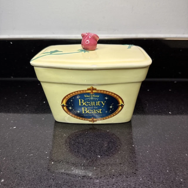 WALT DISNEY BEAUTY and the Beast Special Edition Clover Ceramic Butter ...