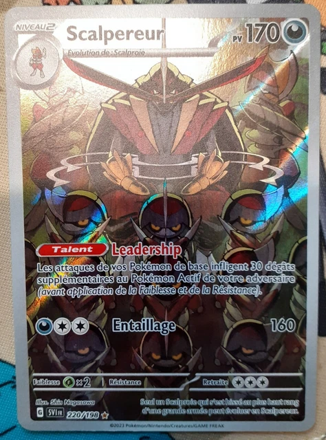 CARTE POKÉMON SCALPEREUR Full-Art 220/198 - Ecarlate et Violet - FR - Neuf EUR 9,00 - PicClick FR
