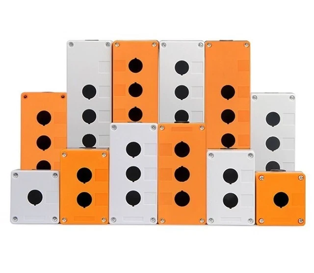 HOLE BUTTON SWITCH Control Indicator Box Emergency Stop Waterproof 22mm ...