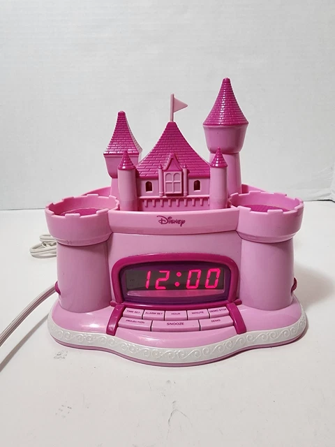DISNEY PRINCESS PINK Castle Story Telling Alarm Clock Radio P300ACR ...