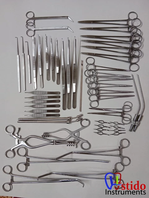 VASCULAR SURGERY SET Surgical Medical Instruments 52 Pieces £327.98 ...