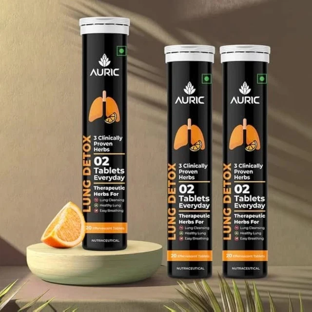 AURIC LUNG DETOX Supplement Pack of 60 Tablets £30.85 - PicClick UK