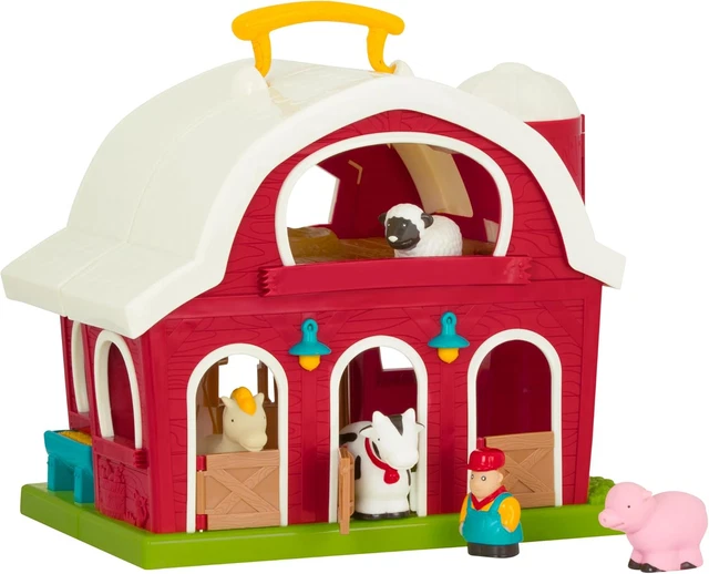 BIG RED BARN - Animal Farm Playset for Toddlers 18m+ 6 Piece Set £27.99 ...